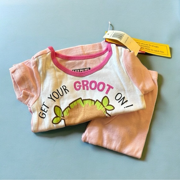 Marvel | Pajamas | Marvel Toddler Girls Groot 2 Piece Snugfit Cotton ...